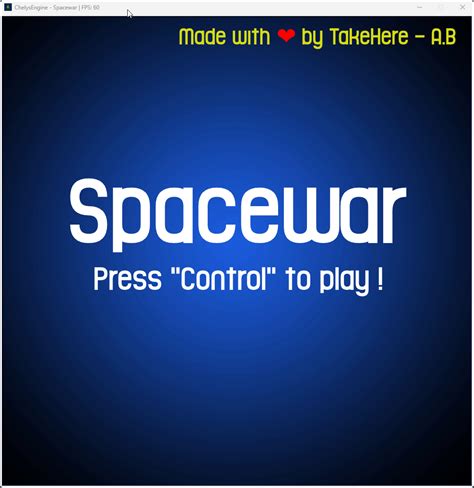GitHub TakeHere Spacewar ChelysEngine Spacewar Game Made Using ChelysEngine A Homemade Game