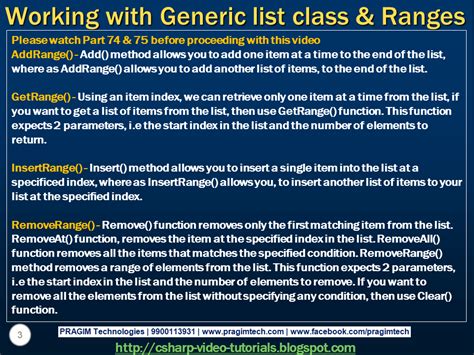 sql server and c video tutorial part 76 generic list class