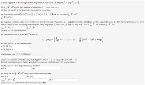 Solved Suppose C Is The Line Segment From The Point Chegg