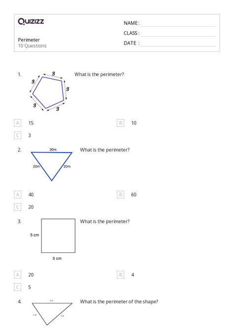 50 Perimeter Worksheets For 6th Grade On Quizizz Free And Printable