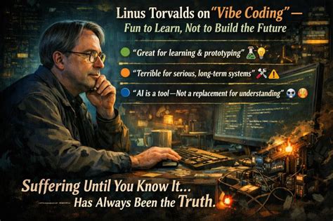 💡🧠 Linus Torvalds On Vibe Coding” — Nuance Over Hype 🎛️⚙️ Linus