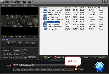 How To Use Free Flash Video Converter Factory