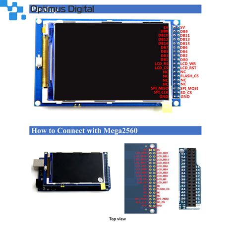 Shield Lcd Hvga 320x480 Pentru Arduino Mega De 32