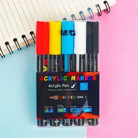 Jual Spidol Acrylic Marker Set M G Isi Warna Akrilik Apl D Shopee Indonesia