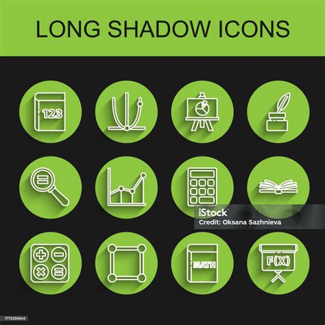 세트 라인 제곱근 다이어그램이 있는 칠판 테스트 또는 시험 시트 및 펜 삼각형 수학 기하학적 도형 큐브 시그마 기호 모바일