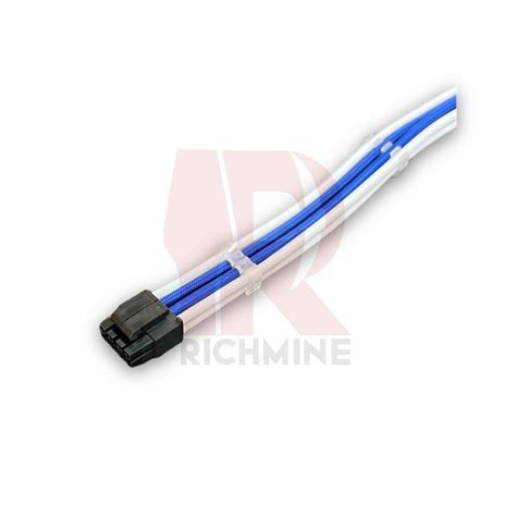 🔥promo🔥 Braided Modding Sleeved Cable Extension Psu Comb Blue Yellow