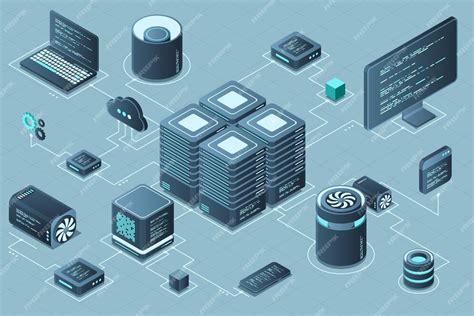 Premium Vector Computer Technology Isometric Illustration Computation