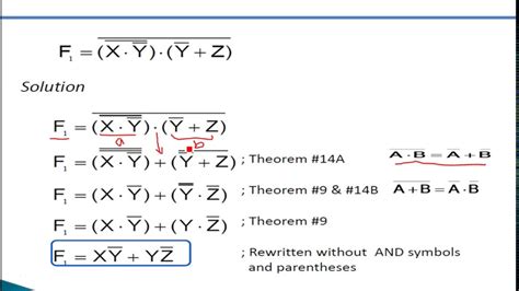 Examples Demorgan S Theorem YouTube