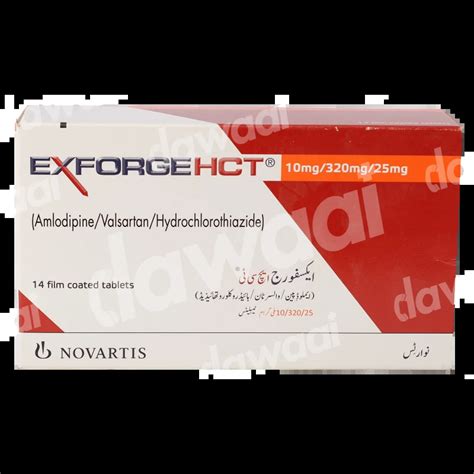 Exforge Hct 10mg 320mg 25mg Tablet View Uses Side Effects Price And Substitutes Dawaai