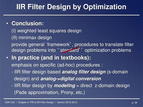 Ppt Dsp Cis Chapter 4 Fir And Iir Filter Design Powerpoint