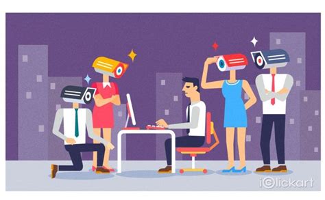 감시카메라 Cctv Iot 개인정보 보안 파파라치 불편함 감시 인터넷 기술 스톡이미지 일러스트 아이클릭