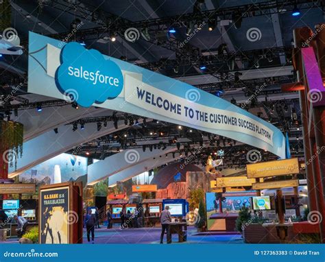 Salesforce Welcome To The Customer Success Platform Banner At Dreamforce Conference Editorial