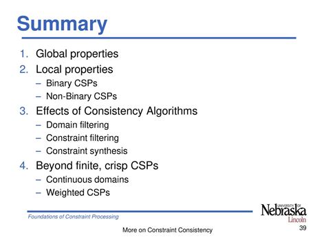 more on constraint consistency ppt download