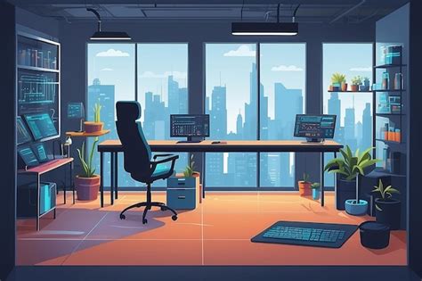 premium photo illustrate a section of the lab with a dedicated space for coding and