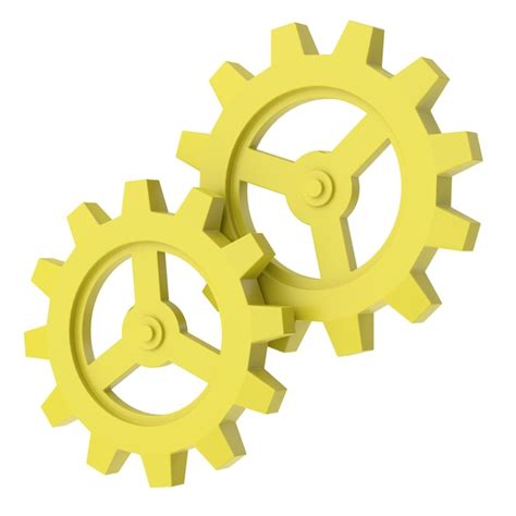 Premium Photo 3d Gear Setting Icon 3d Illustration