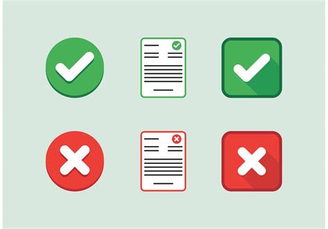 Correct Incorrect Media Icons 90854 Vector Art At Vecteezy