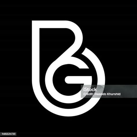 최소한의 Bg 로고 고급 배경에 Gb 편지의 아이콘입니다 Bg 모노그램 이니셜을 기반으로 한 로고 아이디어 전문적인 다양한 문자 기호와 배경에 Gb 로고 0명에 대한 스톡