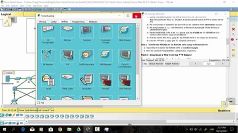Ccna V6 Packet Tracer 10233 Ftp Youtube