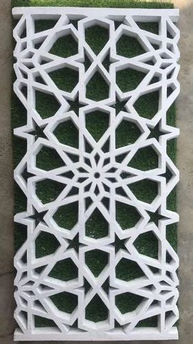 3 Ft White Cnc Cutting Grc Jali For Window Size 3h X 15w Feet At
