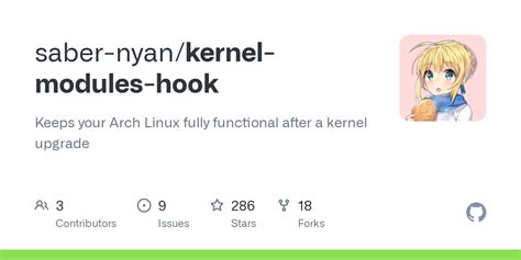Github Saber Nyankernel Modules Hook Keeps Your Arch Linux Fully Functional After A Kernel