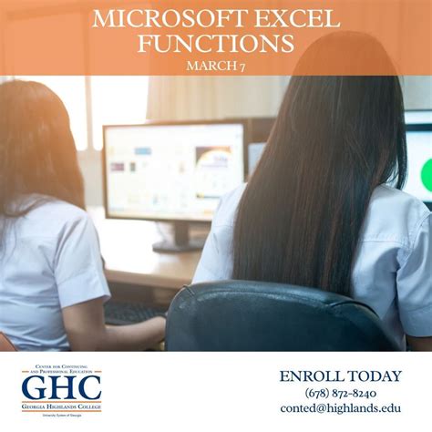 Excelfunctions Microsoftexcel Workforceeducation Ghc Continuing And Professional Education