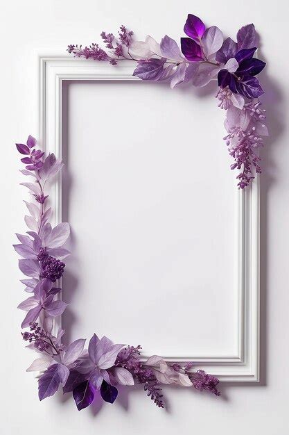 Premium Photo Aster Amethyst Array Blank Frame Mockup With White