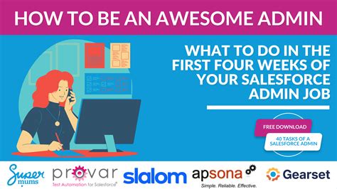 What To Do In The First Four Weeks Of Your Salesforce Admin Job Supermums