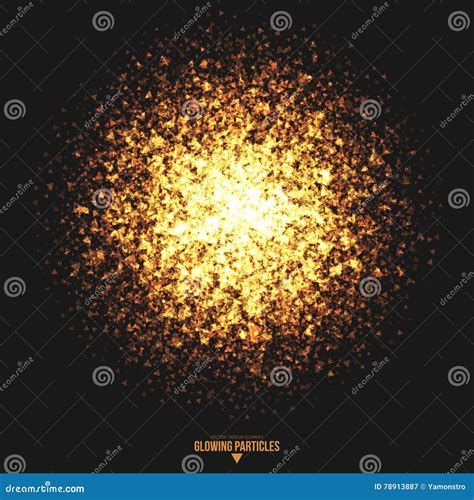 Triangular Particles Halftone Geometric Curved Oscillation Wave Abstract Background Stock Image