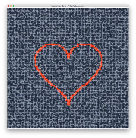 Mosaic Heart Curve With Python Turtle Python And Turtle