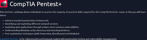 Comptia Pentest Learning Path ~ Tryhackme By Key Hon Medium
