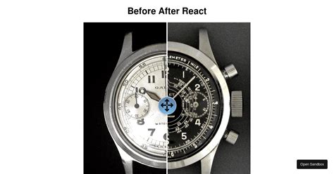 before after react forked codesandbox