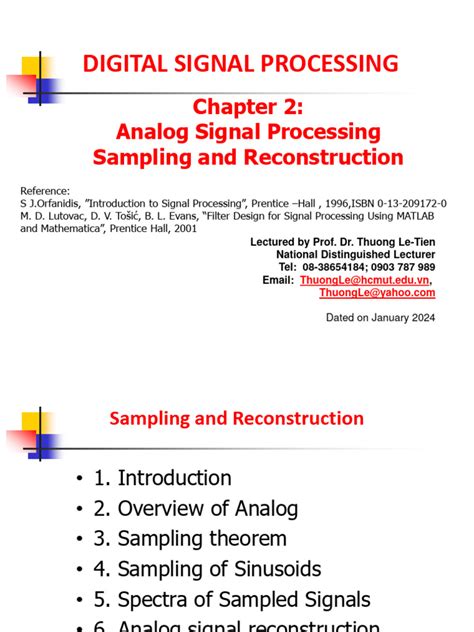 Ch2 Asampling2024 Pdf Sampling Signal Processing Spectral Density