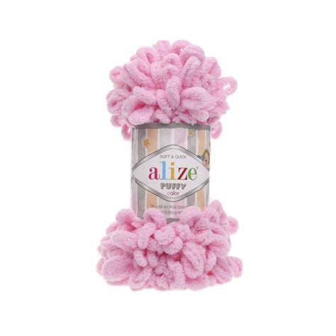 Пряжа Ализе Пуффи Alize Puffy 107 ФУКСИЯ