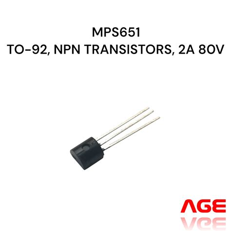 Mps651 To 92 Npn Transistor 2a 80v Agebkk จำหน่ายและนำเข้า Arduino Board Sensor Module Iot