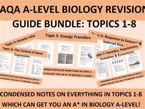 A Level AQA Revision Guide Bundle ALL UNITS 1 8 Teaching Resources