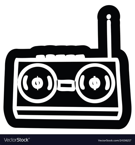 Radio Cassette Player Icon Royalty Free Vector Image