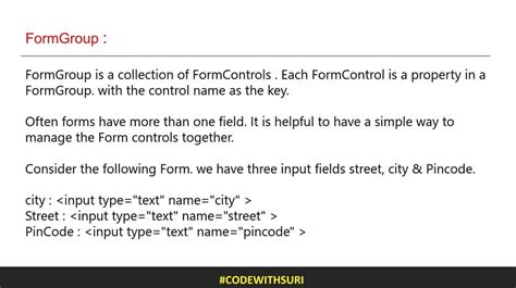 Code With Suri Do You Know About The Formgroup In