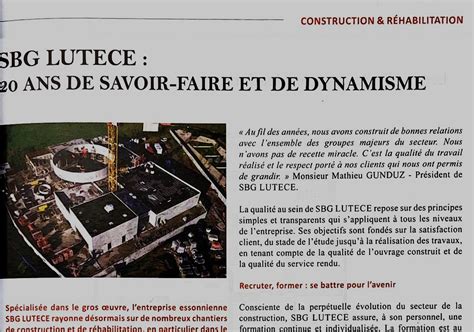 Sbg Lutece Bâtir Le Monde De Demain Avec Excellence Et Engagement Sbg Lutece