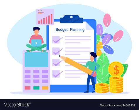 A Budget Planning Clip Art Premium Vector Budget Planning A Man