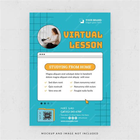Premium Psd Online Class Virtual Lesson Flyer Template In Psd