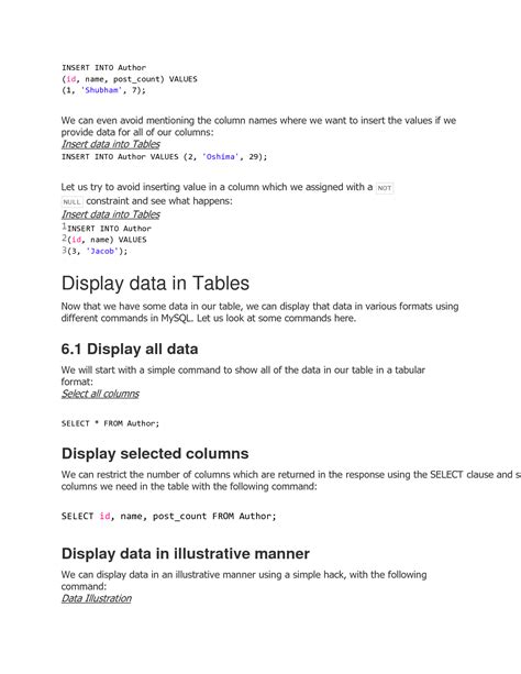 Solution Basics Of Mysql Notes Studypool