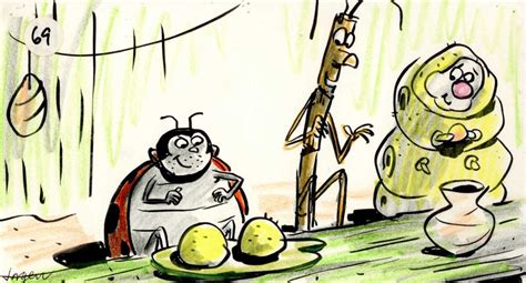 A Bugs Life Original Storyboard Drawing Heimlich Slim And Francis