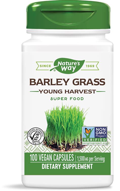 Natures Way Barley Gras ечемик 500mg контрол на кръвната захар и холестерола X 100 Caps Subra