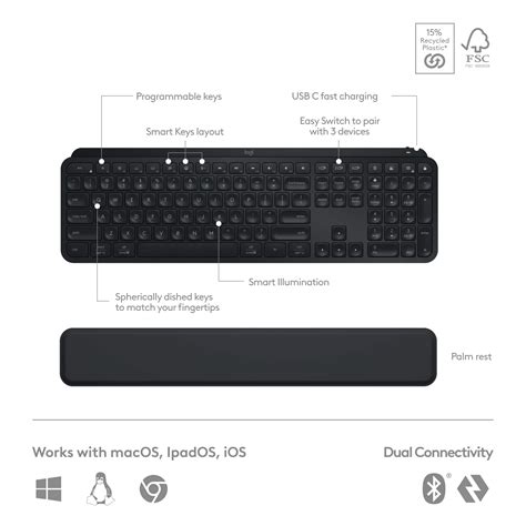 Customer Reviews Logitech Mx Keys S Combo Advanced Full Size Wireless Scissor Keyboard And
