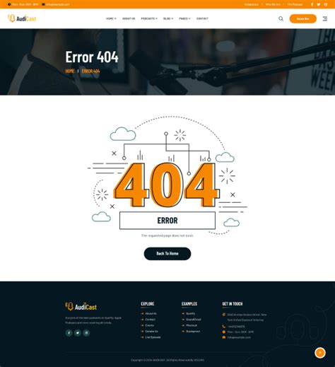 Audicast Podcast Video Music HTML Template