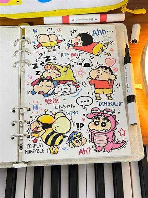 蜡笔小新小爱简笔画步骤怎么画（13张） 简笔画图片大全