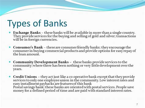 What Are The 7 Types Of Banks Leia Aqui What Are The 4 Common Types