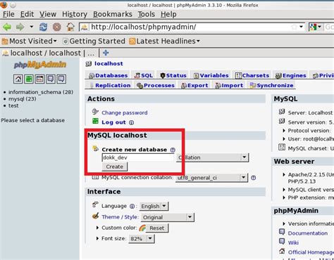 Phpmyadmin Create Db Dokk Aebi