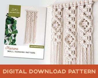 Digital PDF Pattern Macrame Wall Hanging Pattern Etsy