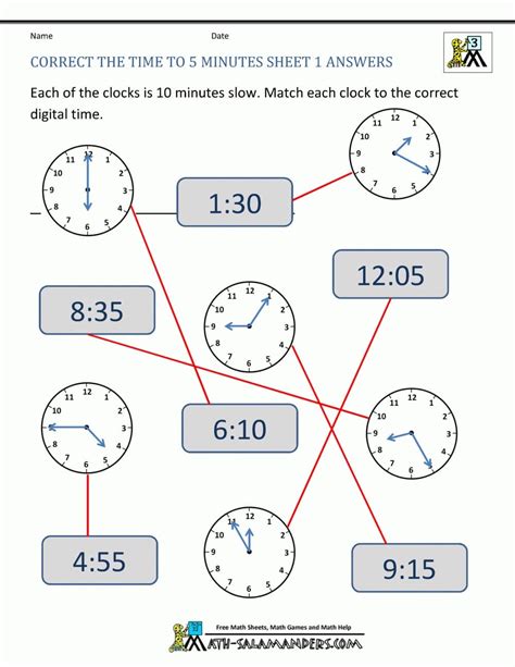 Rd Grade Clock Worksheets Db Excel Com